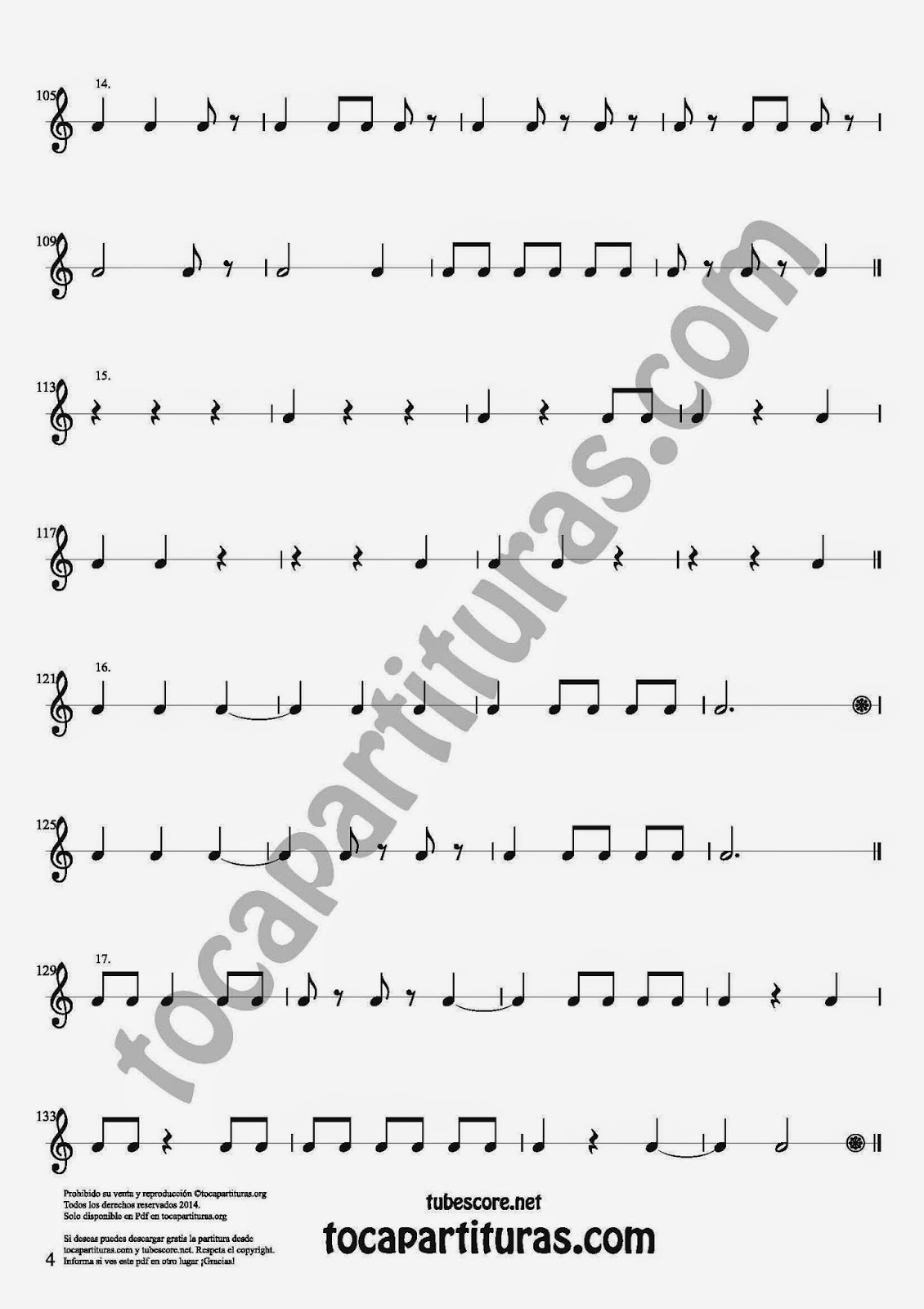 diegosax: 17 Ejercicios Rítmicos en 3/4 Partituras de Ritmos con Negra ...