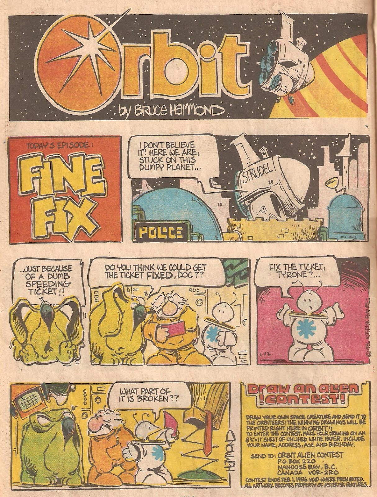 Sunday Comics Debt: Orbit's Secret Codes
