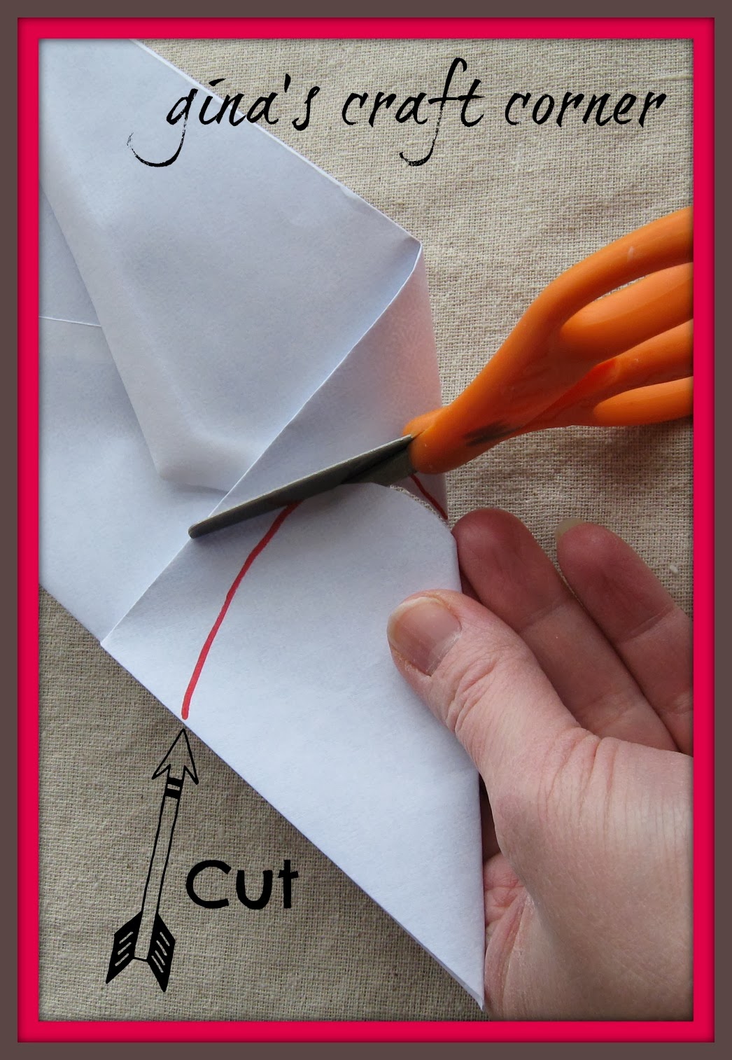 Kid's Craft: Envelope Corner Heart Basket — Gina's Craft Corner