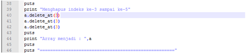 Nemure no King: Logika Operasi Array Pada Ruby
