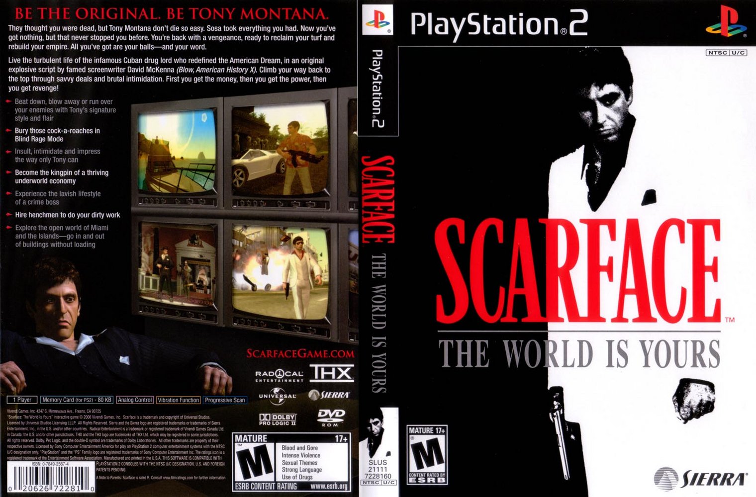 Dom Dom Games: Scarface The World Is Yours PS2 NTSC