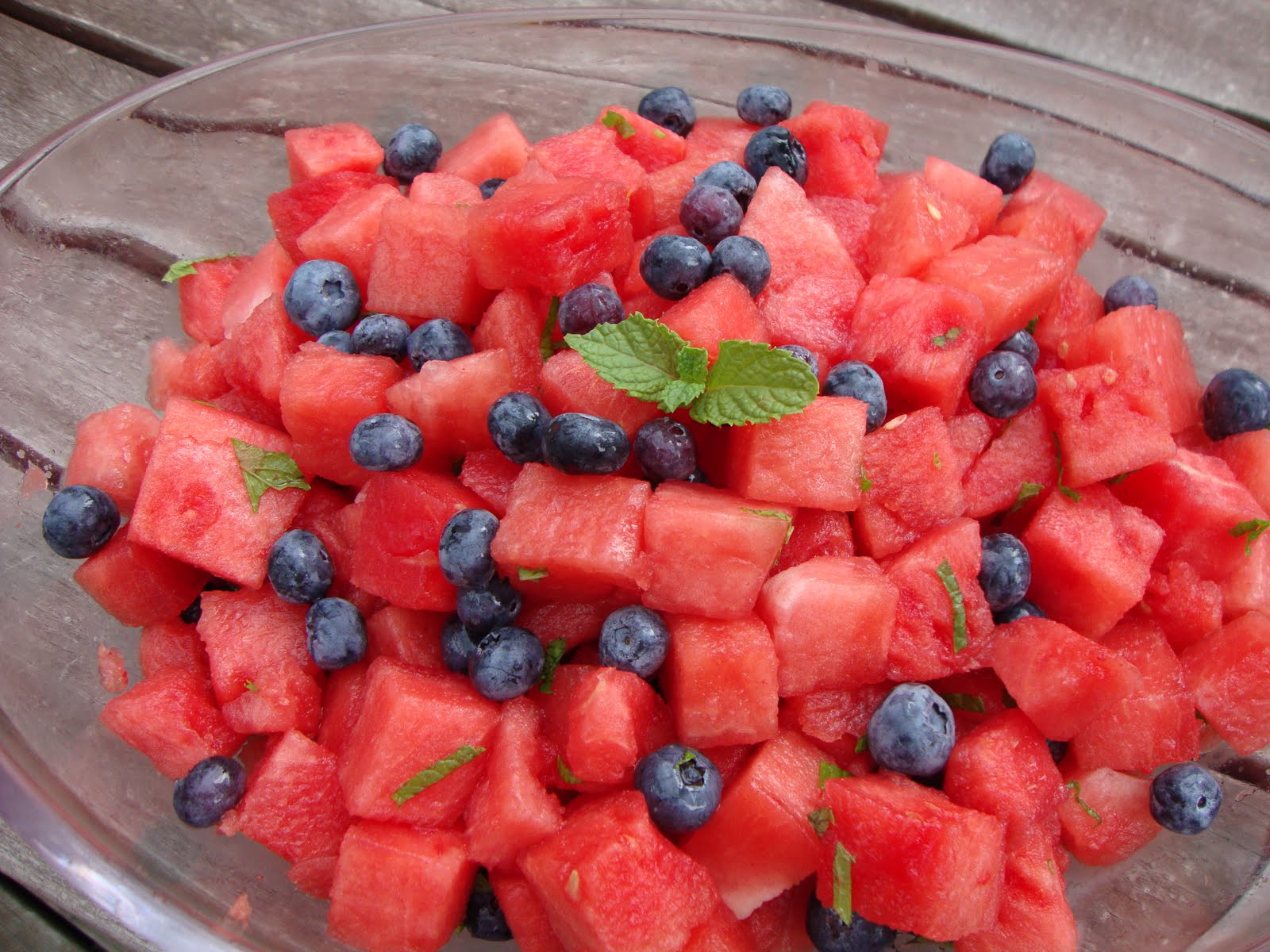 a poet's kitchen: Red, White, and Blueberry Watermelon Salad