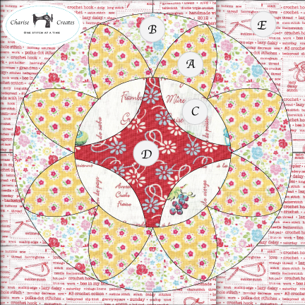 Charise Creates: Vintage Block Quilt Along ~ Petal Circle ~ Block #12
