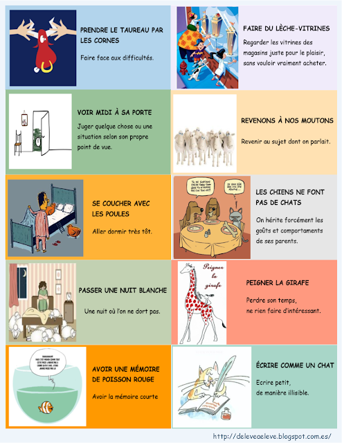 D´ÉLÈVE À ÉLÈVE: EXPRESSIONS IMAGÉES OU IDIOMATIQUES (II)