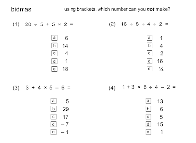 MEDIAN Don Steward mathematics teaching: bidmas quiz