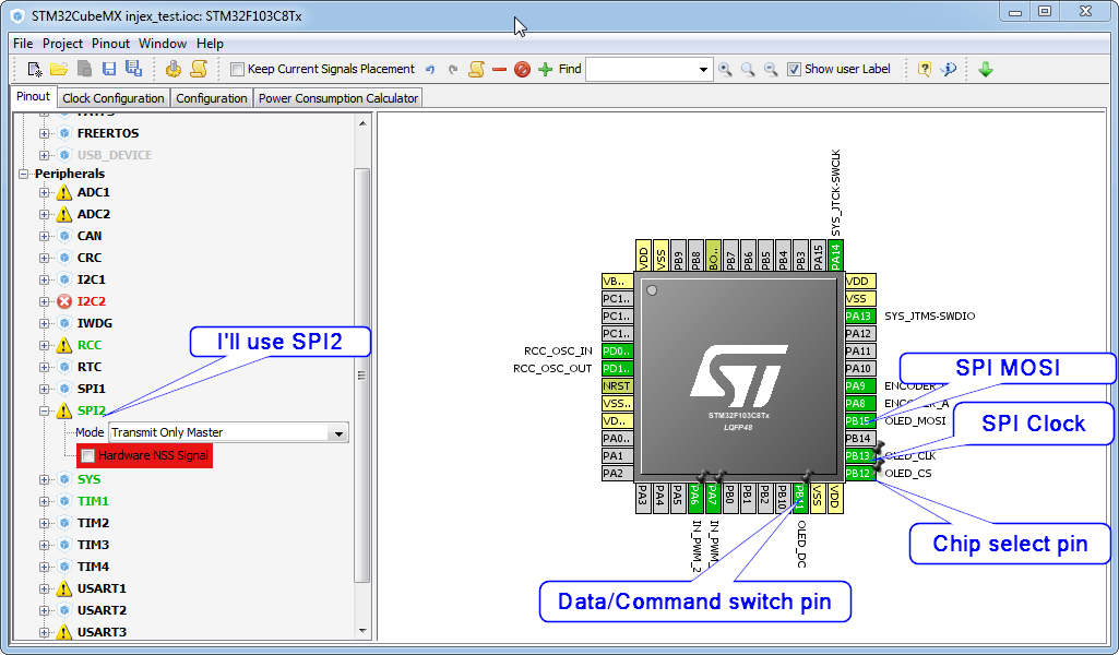 Stm32 Spi Oled Ssd1306 U8glib Cubemx