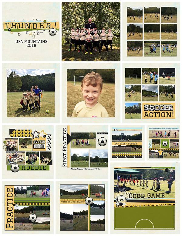 An Album for a Coach: Scrapbooking with Amanda / Scrapping with Liz