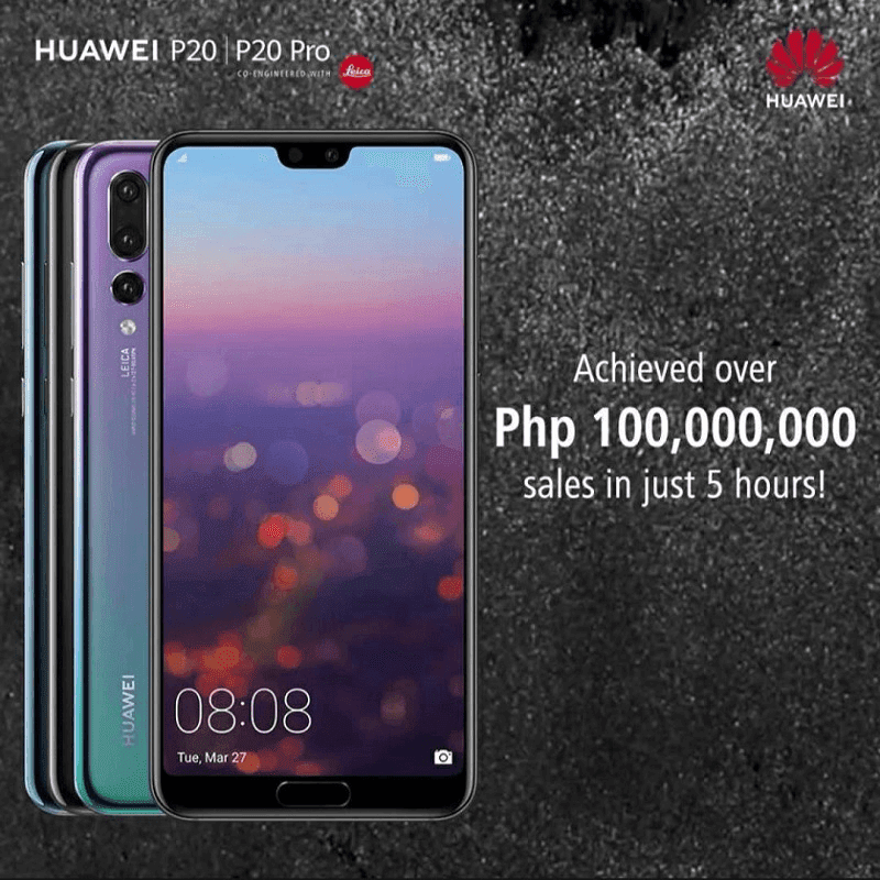 Huawei P20 series scored post-launch sales of over PHP 100,000,000 in ...