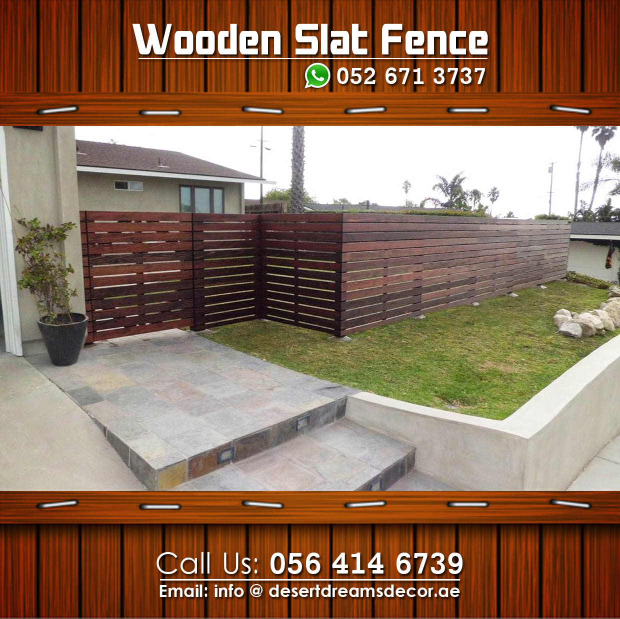Supply and Installing Wooden Fences in UAE.: Wooden Fence in UAE | Free ...