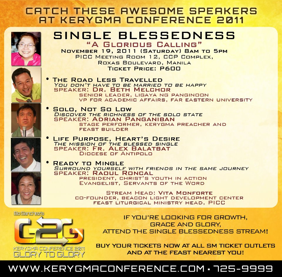 Kerygma Conference 2011: Single Blessedness Stream: A Glorious Calling