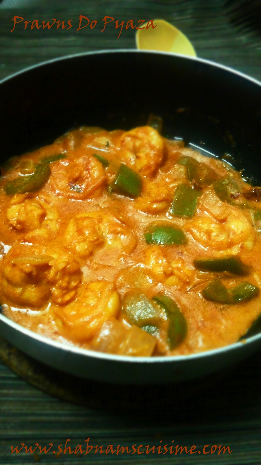 Shabnam's Cuisine: Prawns Do Pyaza
