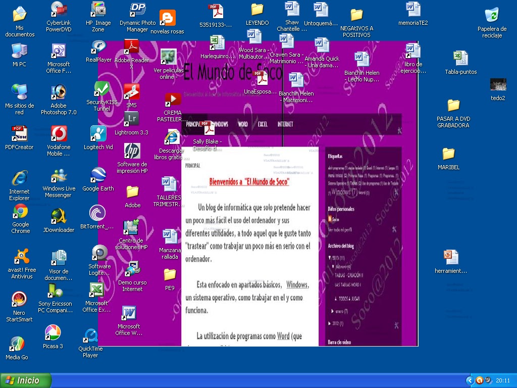 El Mundo de Soco: 1 EL ESCRITORIO WINDOWS (XP)