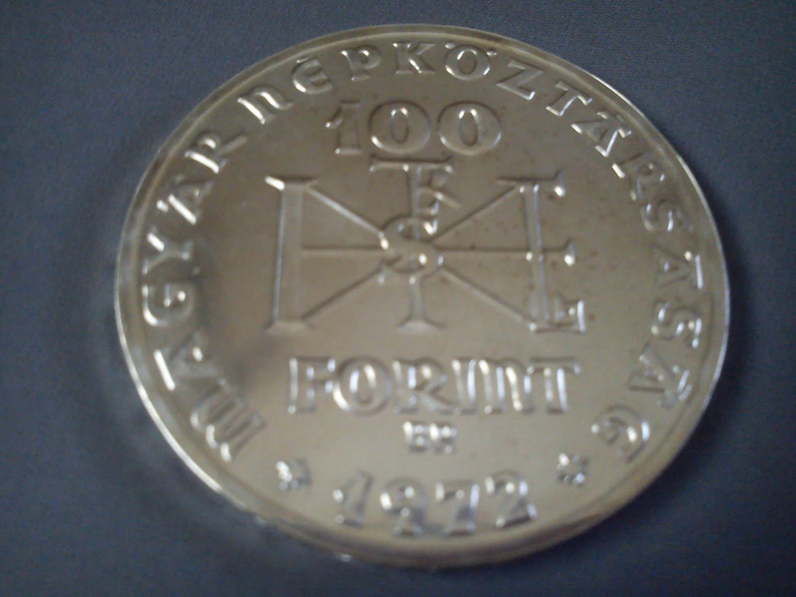 NUMISMATICA DE PLATA: HUNGRÍA, 100 Y 50 FLORINES (forint), PLATA, 1972