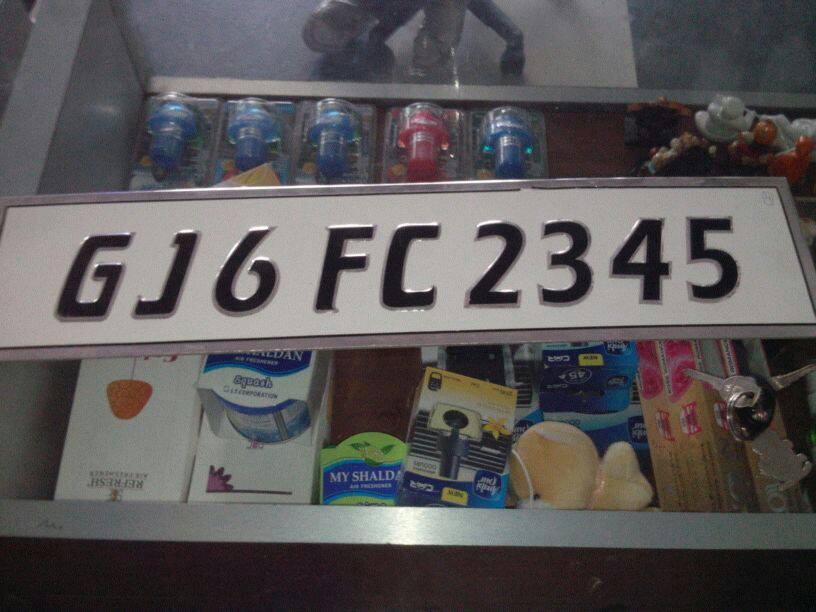 car number plate embossing