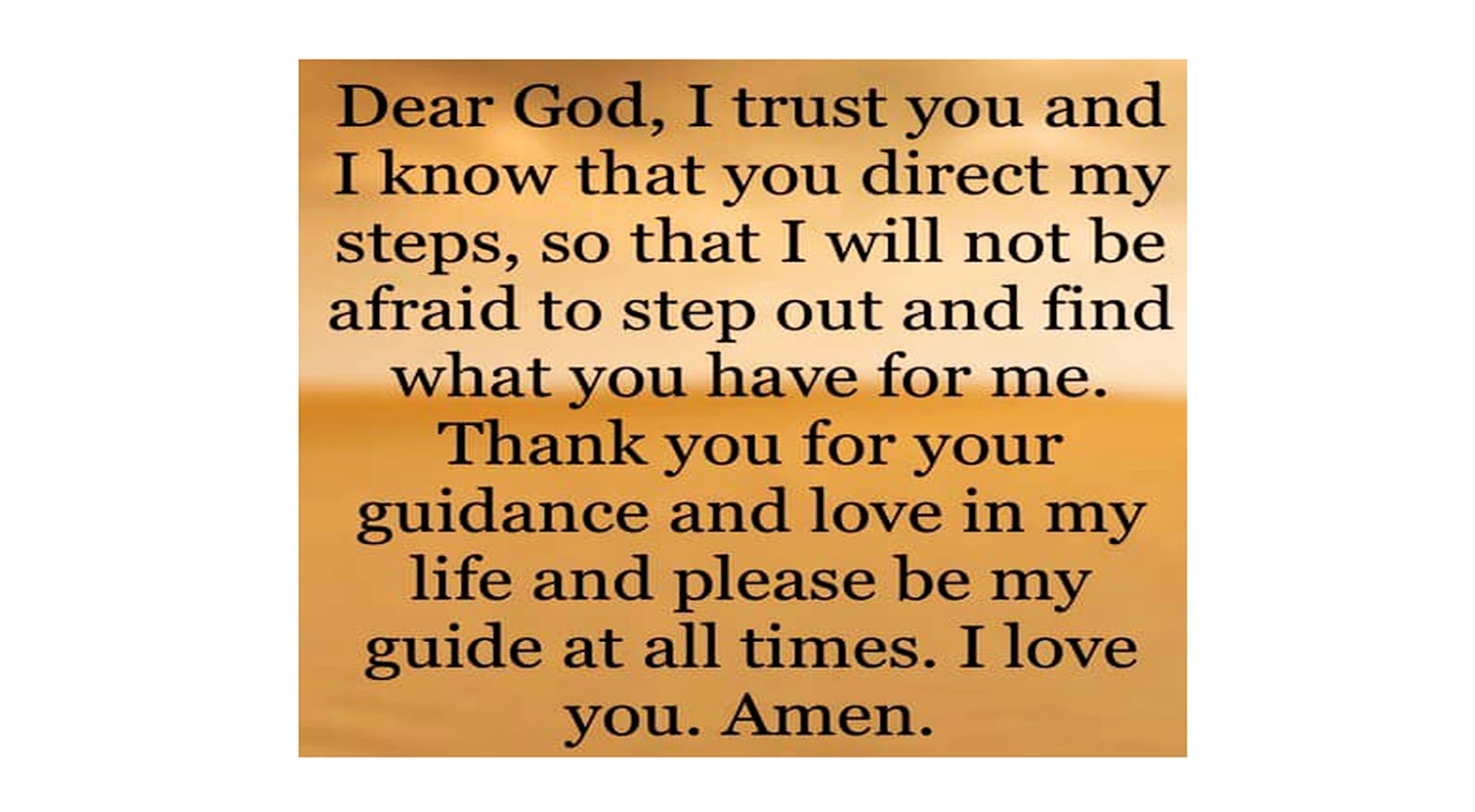 Guide me, Lord!