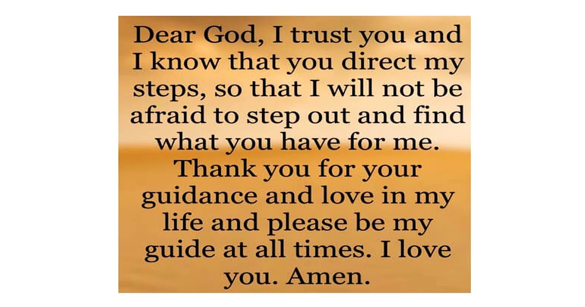 Guide me, Lord!