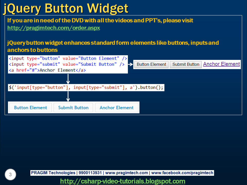 Sql server, .net and c# video tutorial: jquery button widget