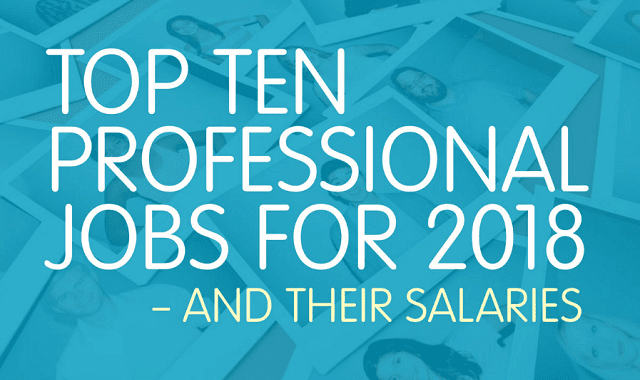 Top 10 Professional Jobs for 2018 and their Salaries #Infographic ...
