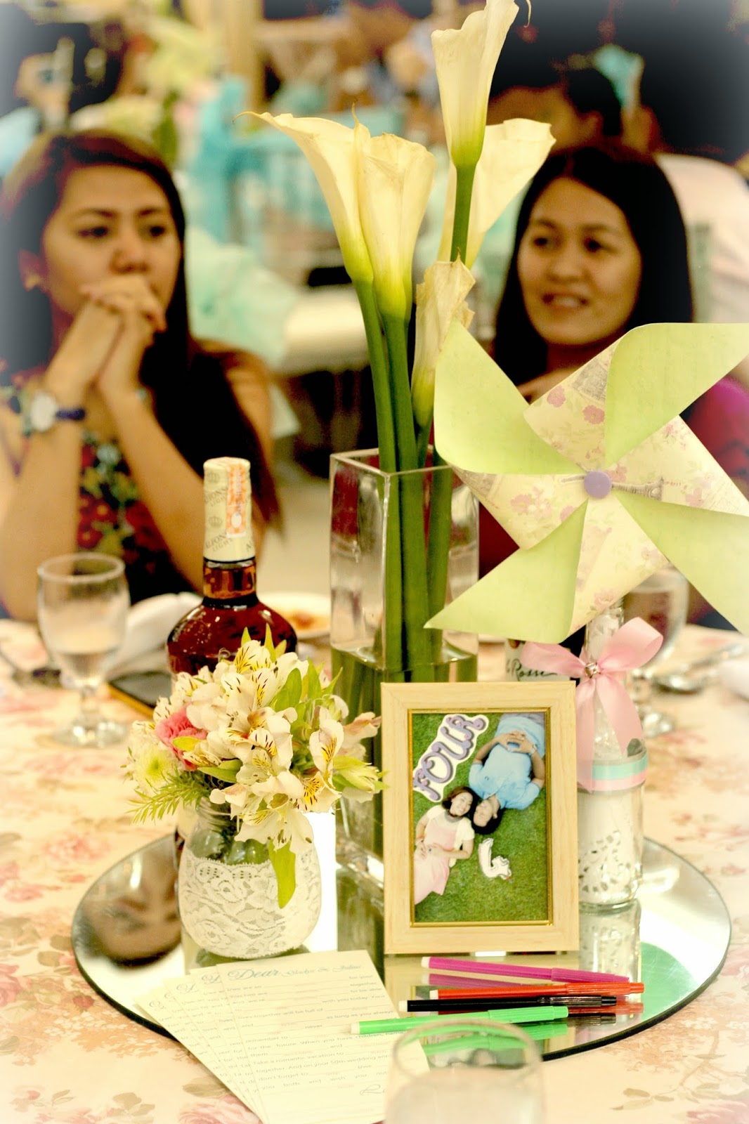 We Tied the Knot!: DIY Table Number, PinWheel in a Bottle and Madlibs