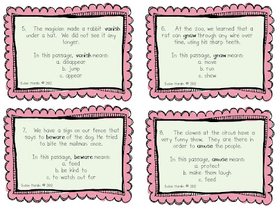 3rd Grade Grapevine: Literacy Center Ideas: Context Clues