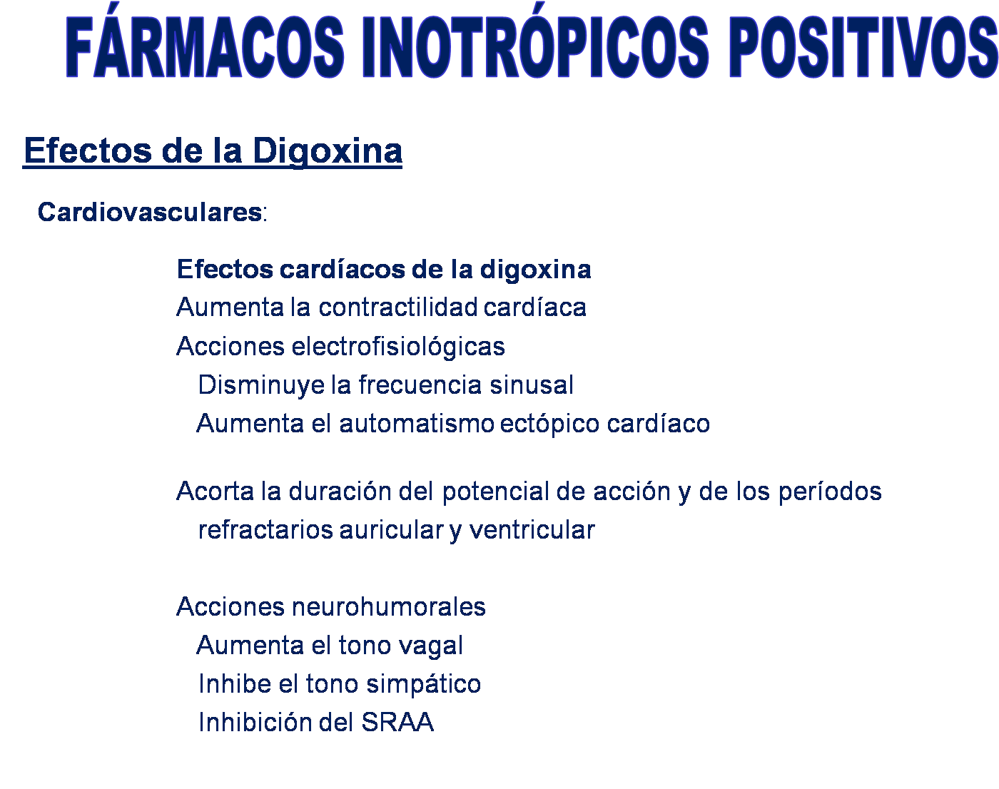 Farmacología: Fármacos Inotrópicos Positivos