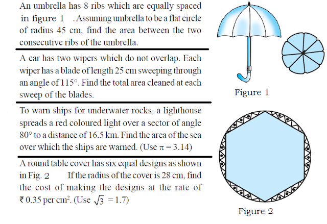 AREA OF CIRCLE PROBLEMS