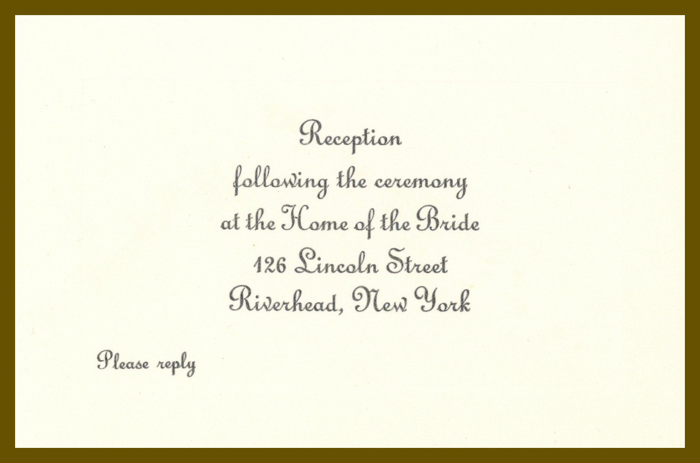 June and Art: The Wedding Invitation