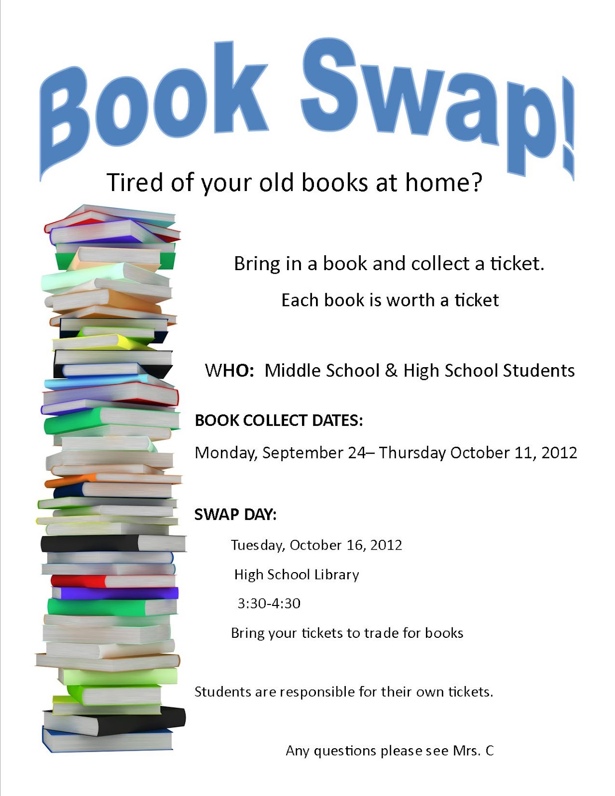 Tri-Center Library: Student Book Swap!