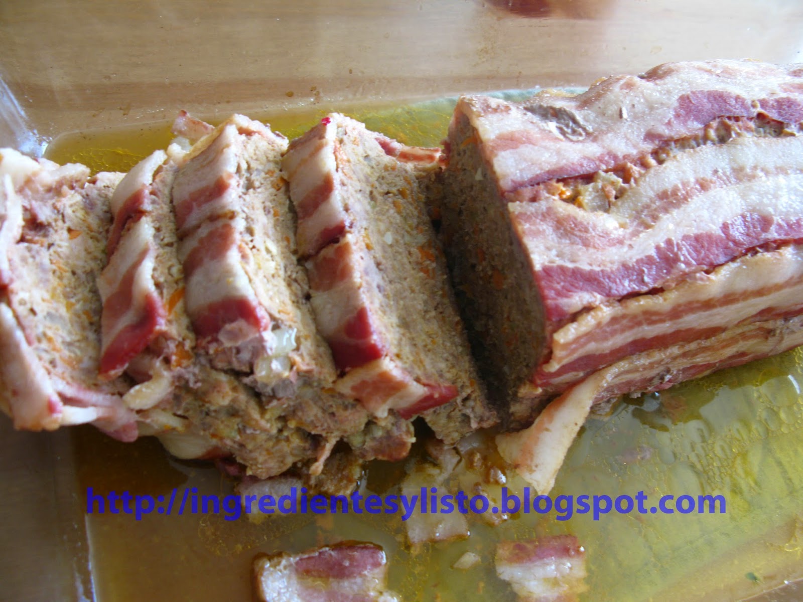 Ingredientes Y ¡listo Pastel De Carne Con Tocino