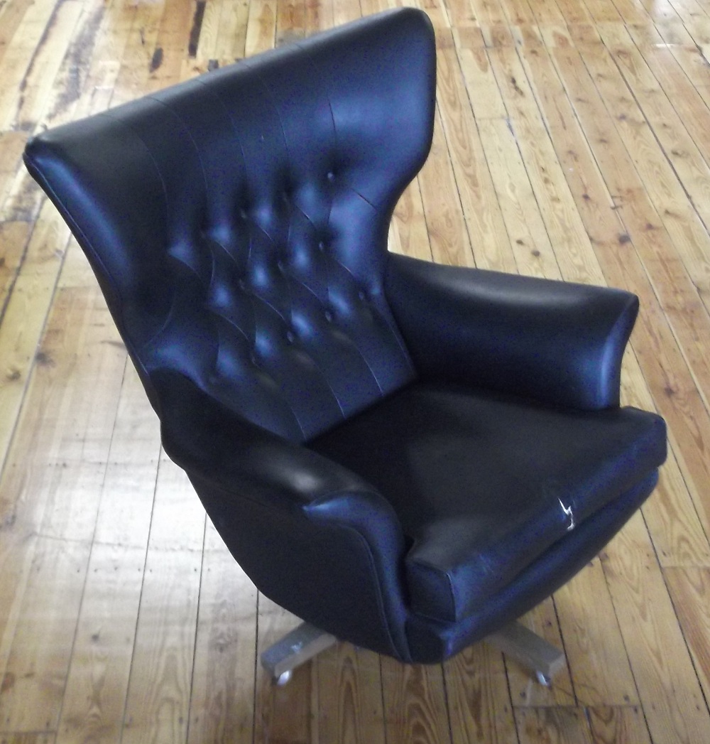 The Unique Upholstery & Design Studio: Retro G Plan Egg Swivel Leather ...