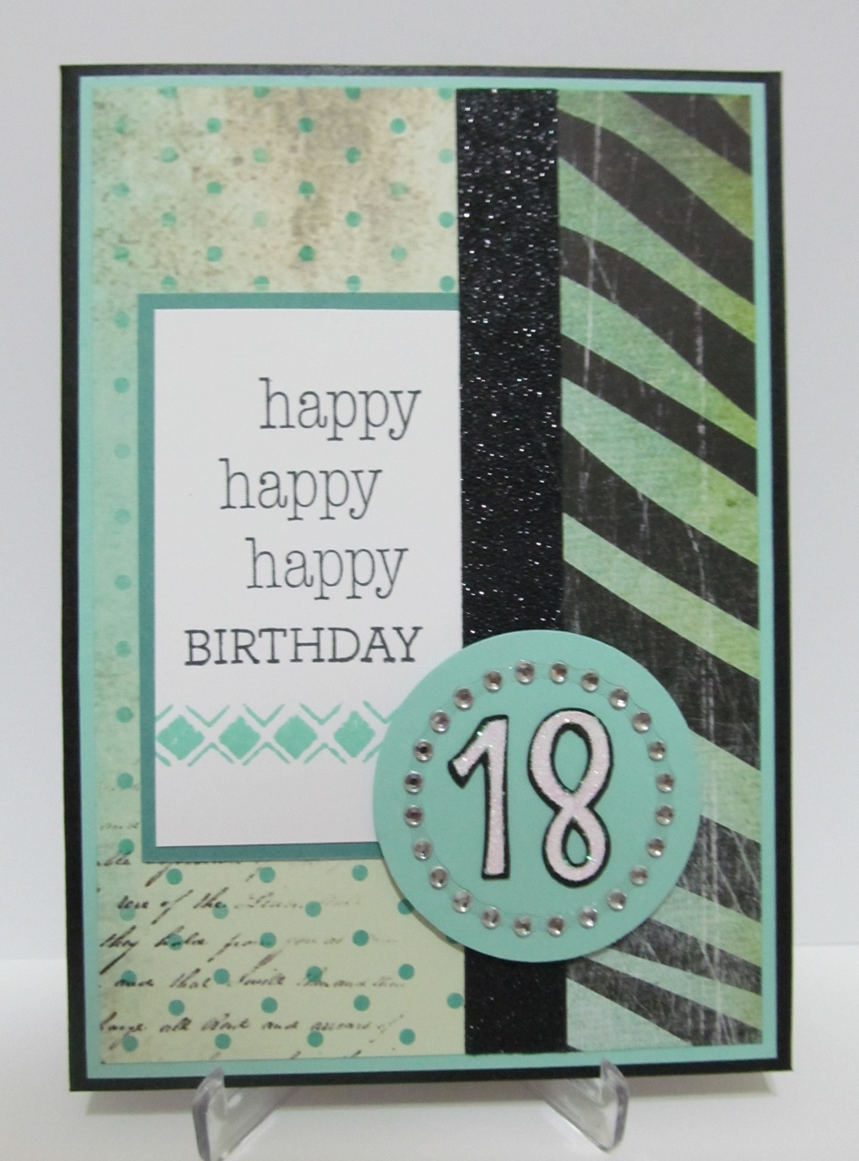 Savvy Handmade Cards: Happy 18th Birthday Card