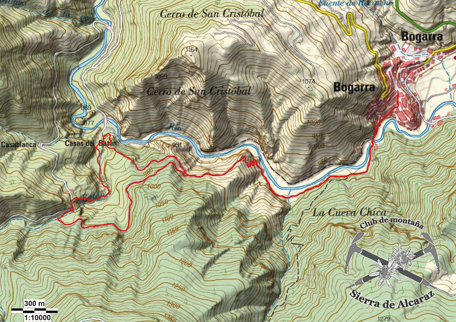 Club de Montaña Sierra de Alcaraz: Mapa y perfil de la ruta “Batán de ...