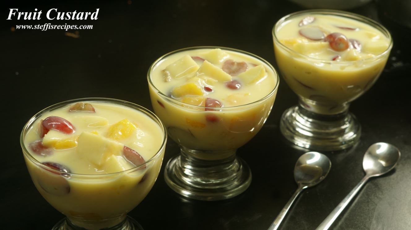 Fruit custard recipe | Steffi's Recipes