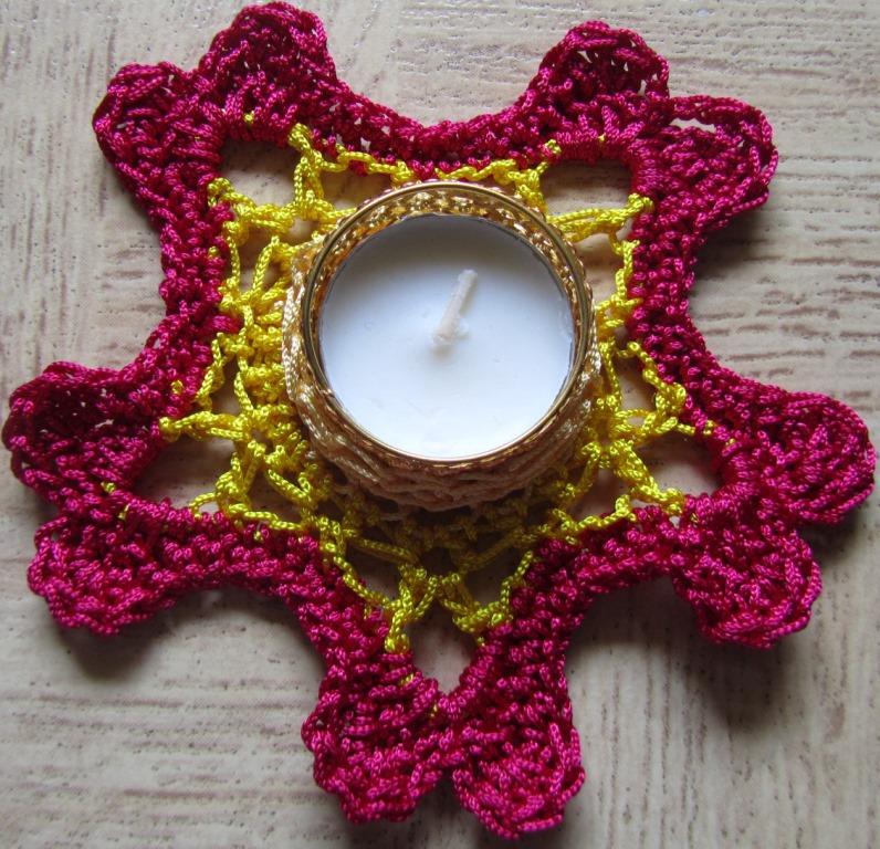 Sweet Nothings Crochet: FIVE LOVELY TEA LIGHT HOLDERS