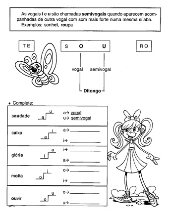 LINGUA PORTUGUESA- vogais e semivogais - ATIVIDADES ANOS INICIAIS COM A ...