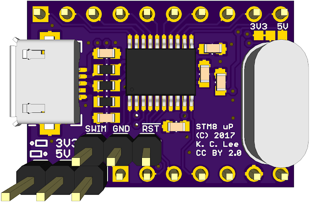 Hardware by design: STM8 breakout board with USB Serial
