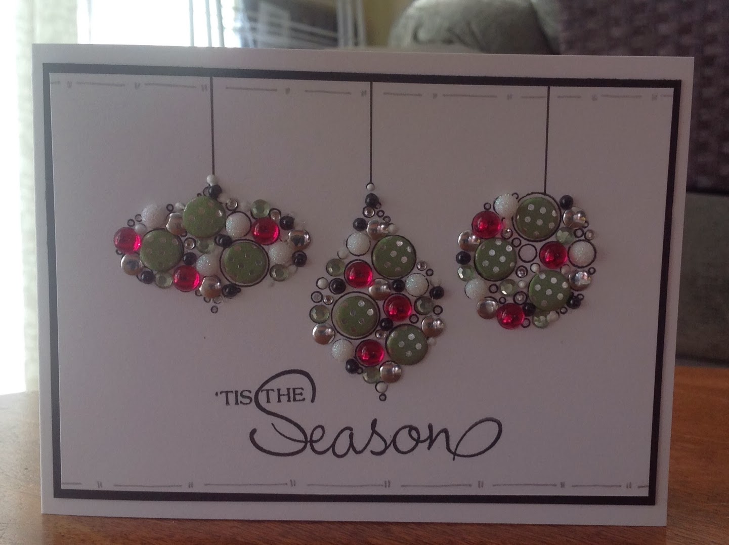 Jackie's Craft Creations: Encrusted Baubles cards