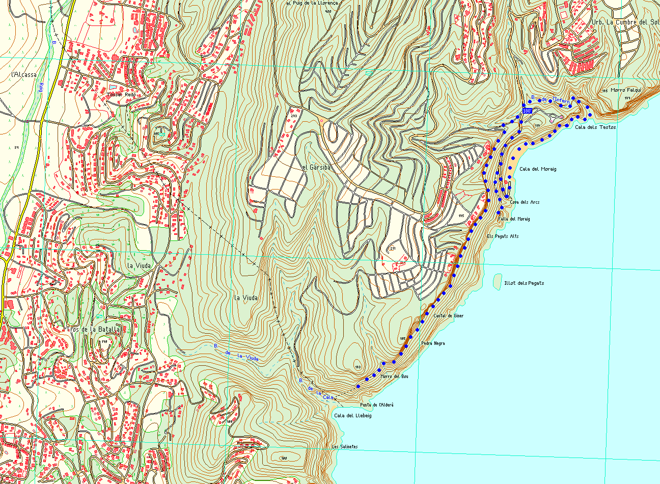 GEOELX: CALA DEL MORAIG Y DELS TESTOS