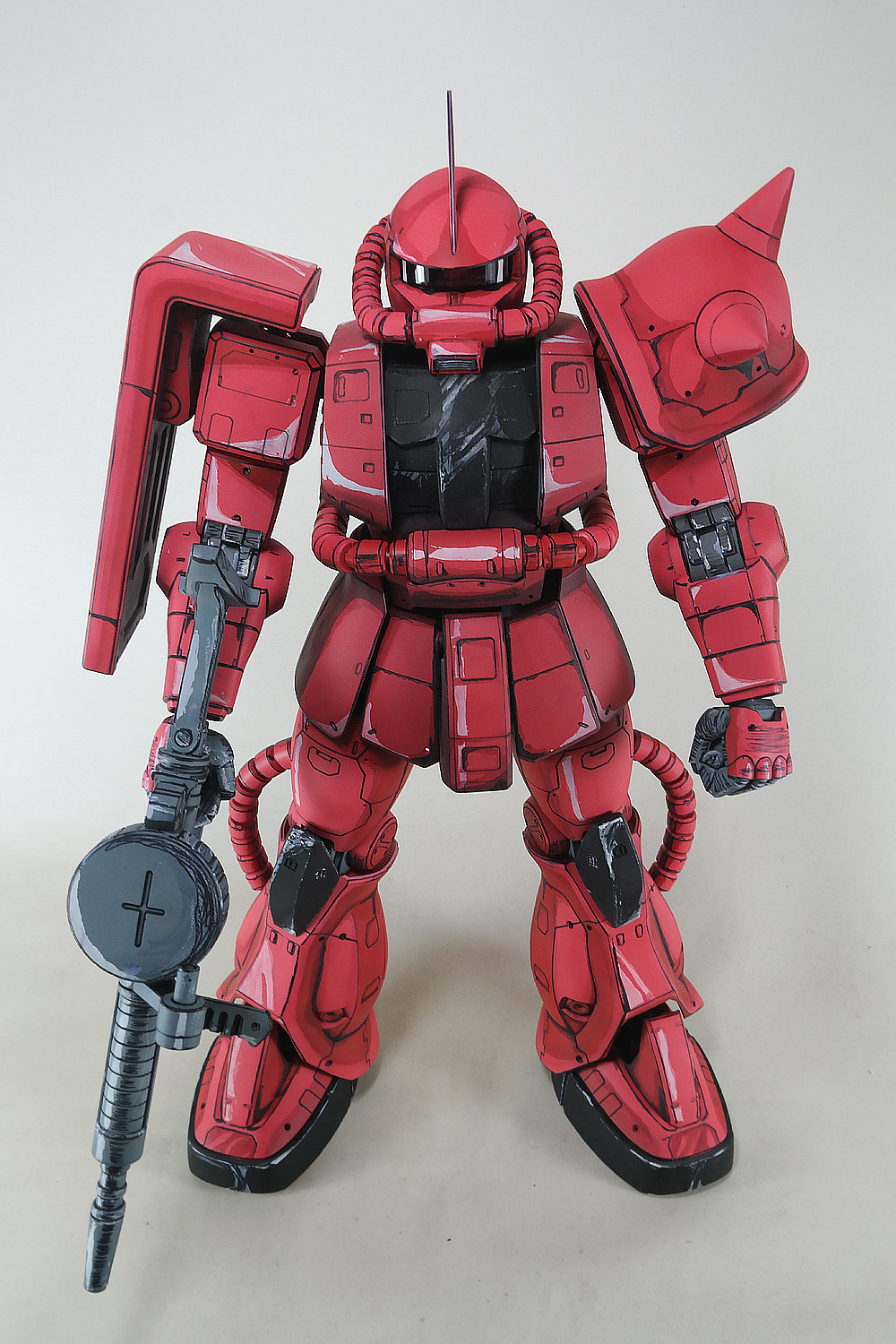 GUNDAM GUY: PG 1/60 Char Aznable's Zaku II [Anime Color Ver.] - Painted ...