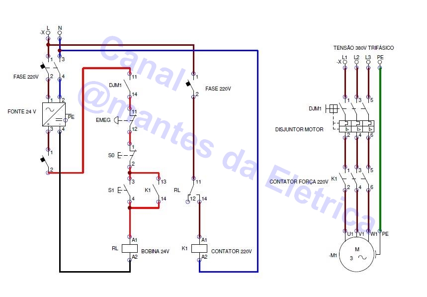 Como acionar um contator 220V utilizando 24V? - Ensinando Elétrica ...