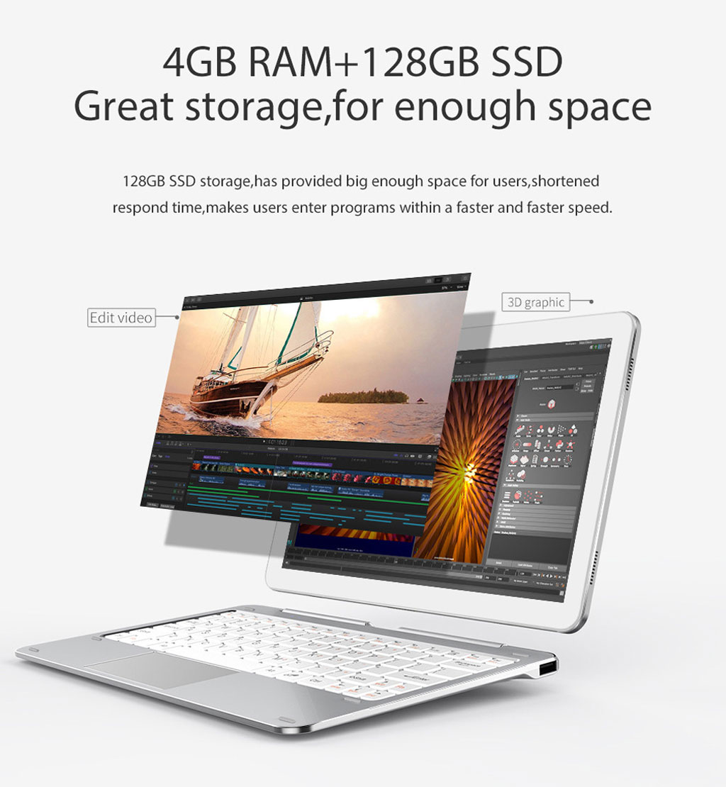 Cube Mix Plus 2-in-1 Tablet PC w/ Intel 7th Gen Kaby Lake & Windows 10 ...