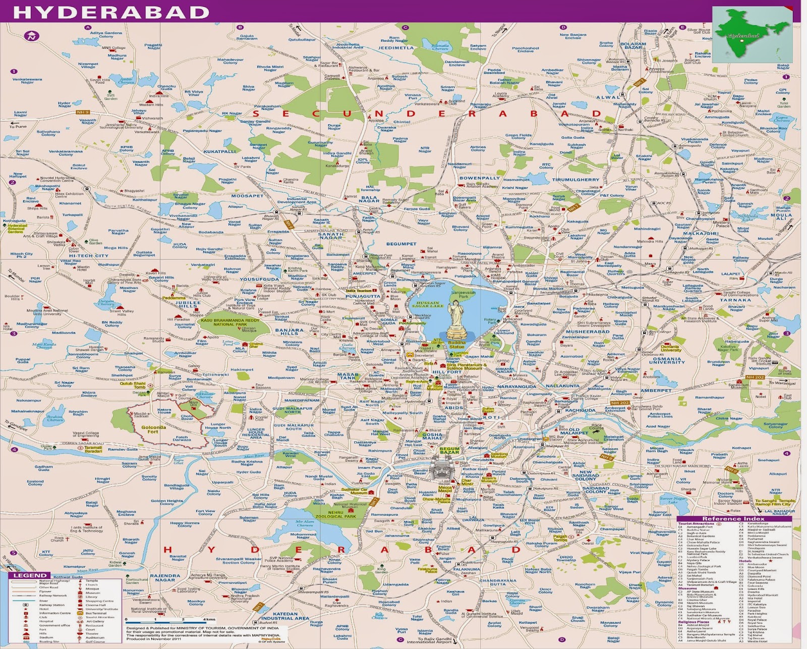 Osmanian: Tourist Attractions in Hyderabad Telangaana India