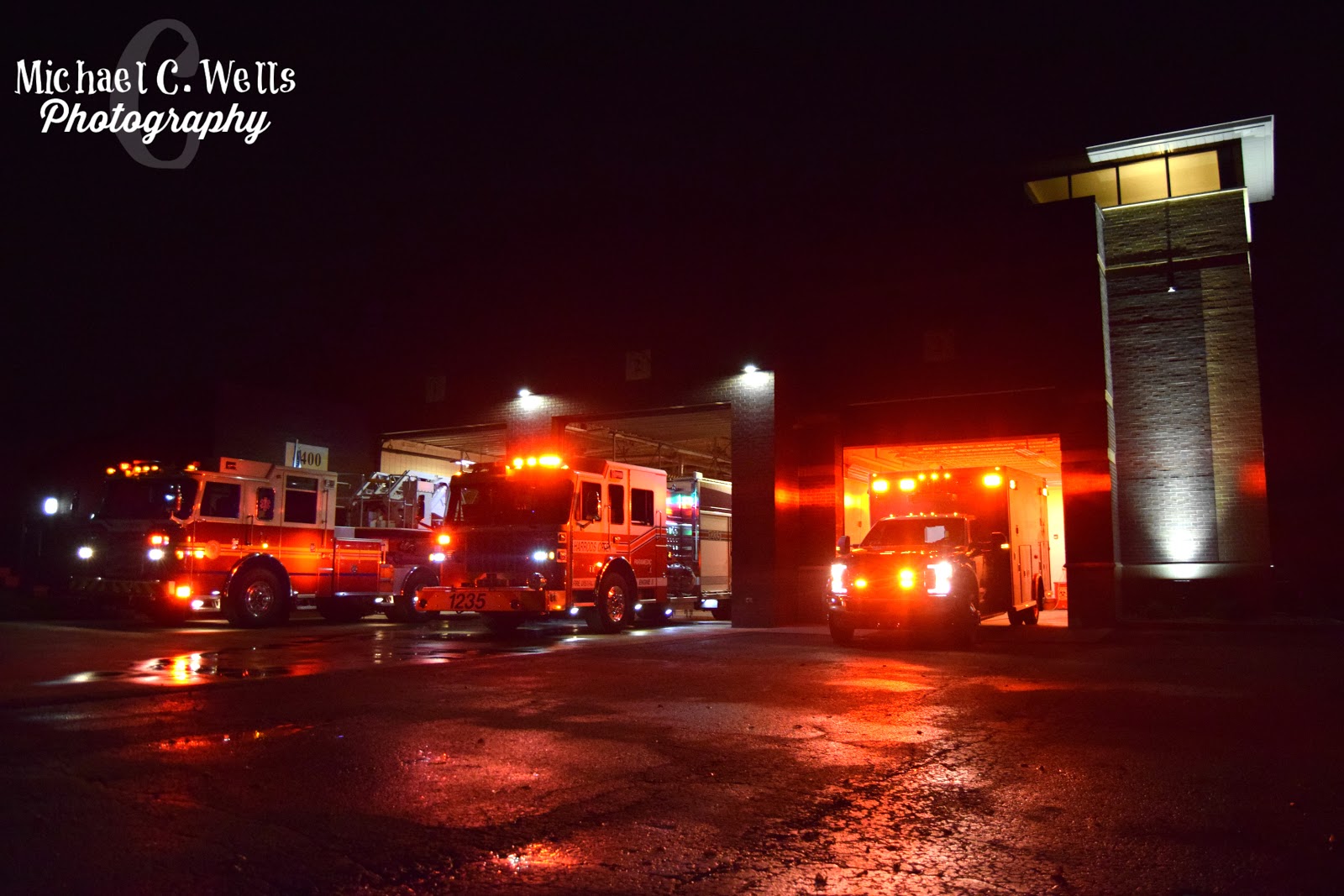 St. Matthews Fire Dept at Night