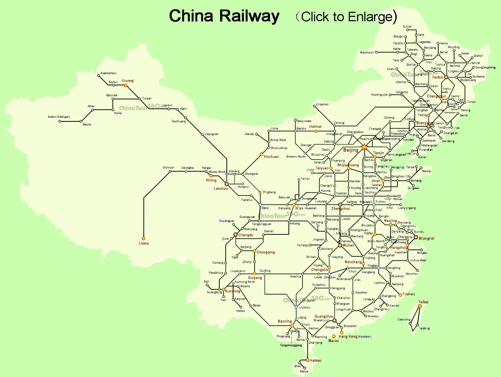 Kina - harta gjeografike e Kinës - Shqipëria Express