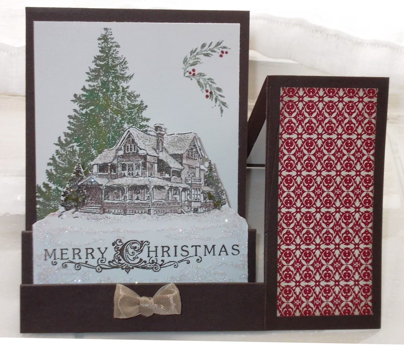 elizabeth's craft room: Christmas Lodge Step Card