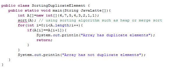 Java Latte How To Check Whether Array Has Duplicated Elements