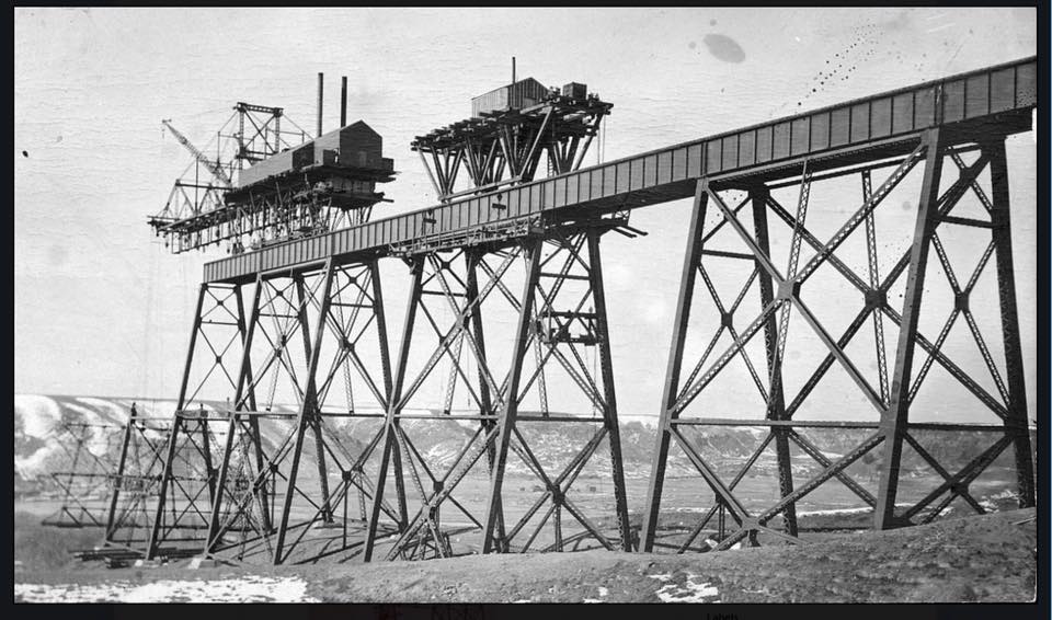 Industrial History: CP 1912 Trestle over Old Man River at Lethbridge, AB