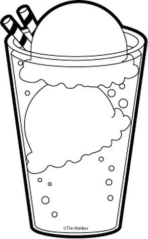 Root Beer Float Coloring Page