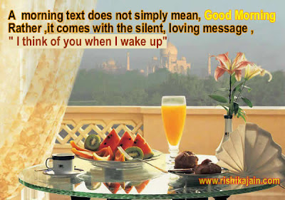 A morning text does not simply mean, Good Morning Rather, it comes with ...