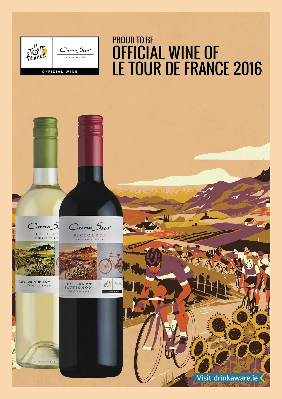 Cono Sur In Tour De France. El Vino Outsprints Le Vin